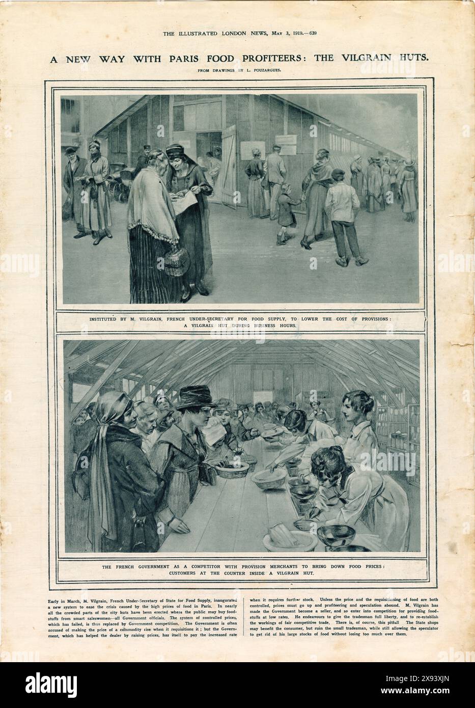 A NEW WAY WITH PARIS FOOD PROFITEERS: THE VILGRAIN HUTS. ILLUSTRATED ...