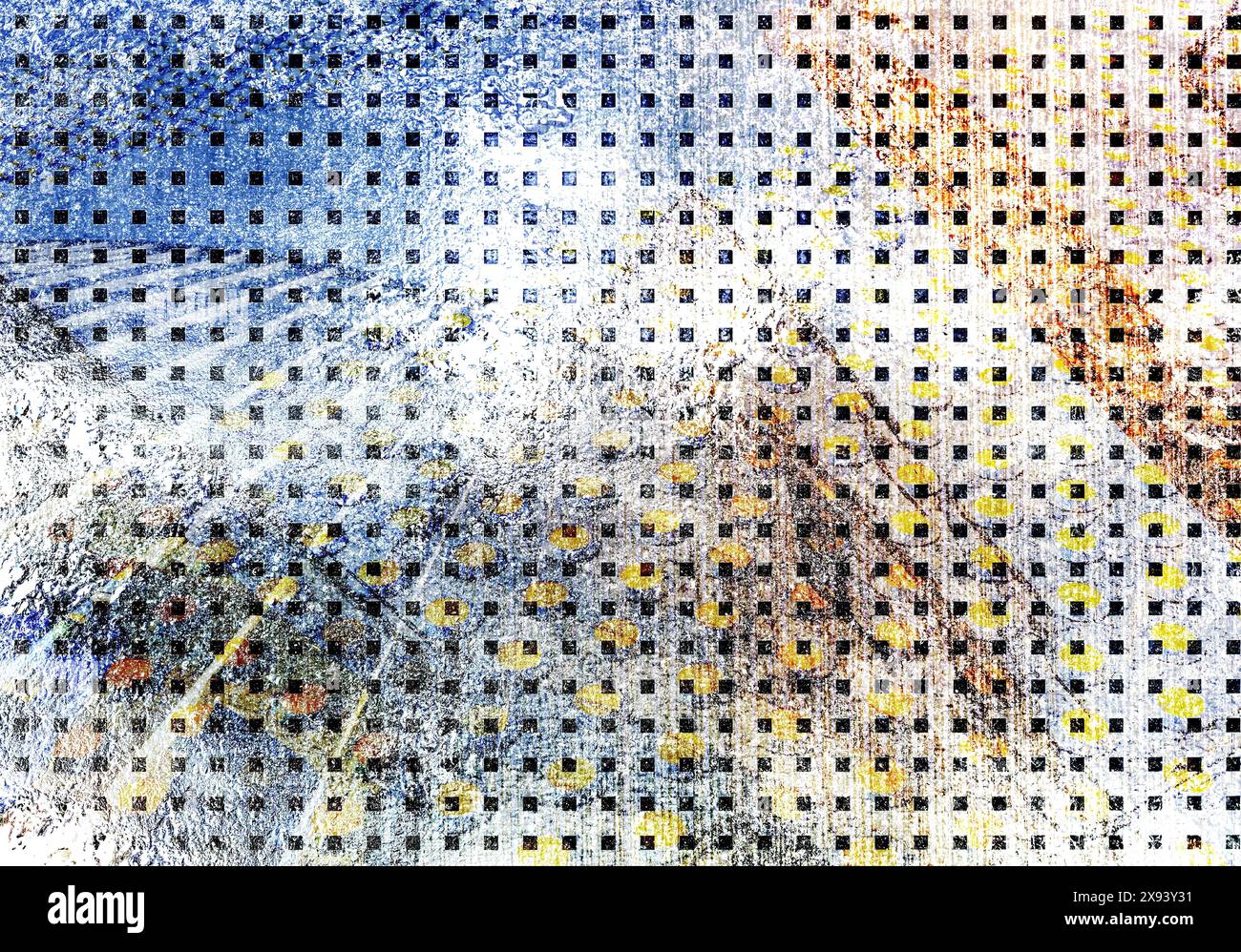 multi exposure urban abstract background. perforated metal texture and ...