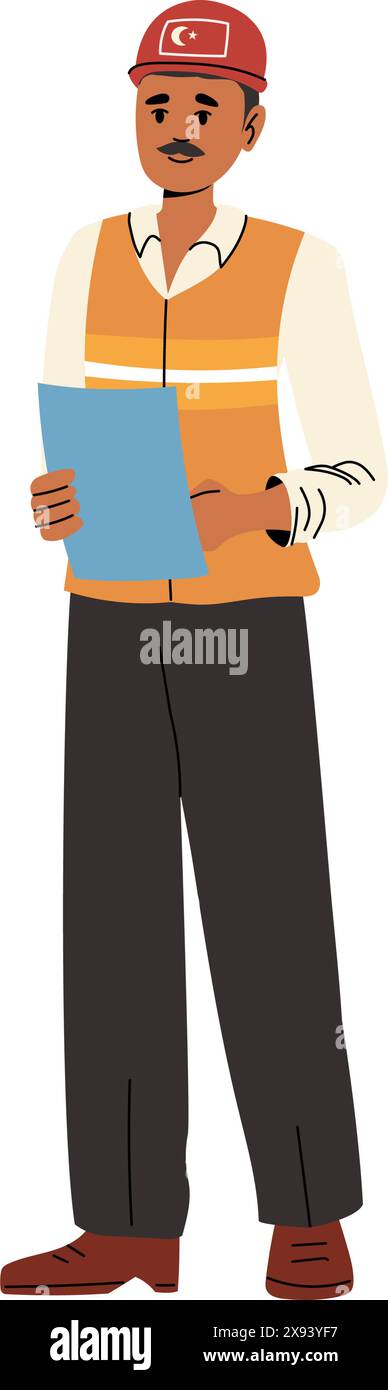 Man engineer. Isolated vector illustration Stock Vector Image & Art - Alamy