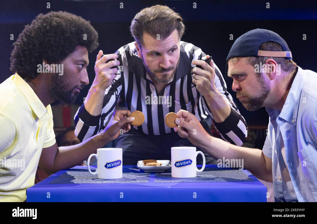 EDITORIAL USE ONLY (left to right) Simon Girma, Rob Laird and Nicholas ...