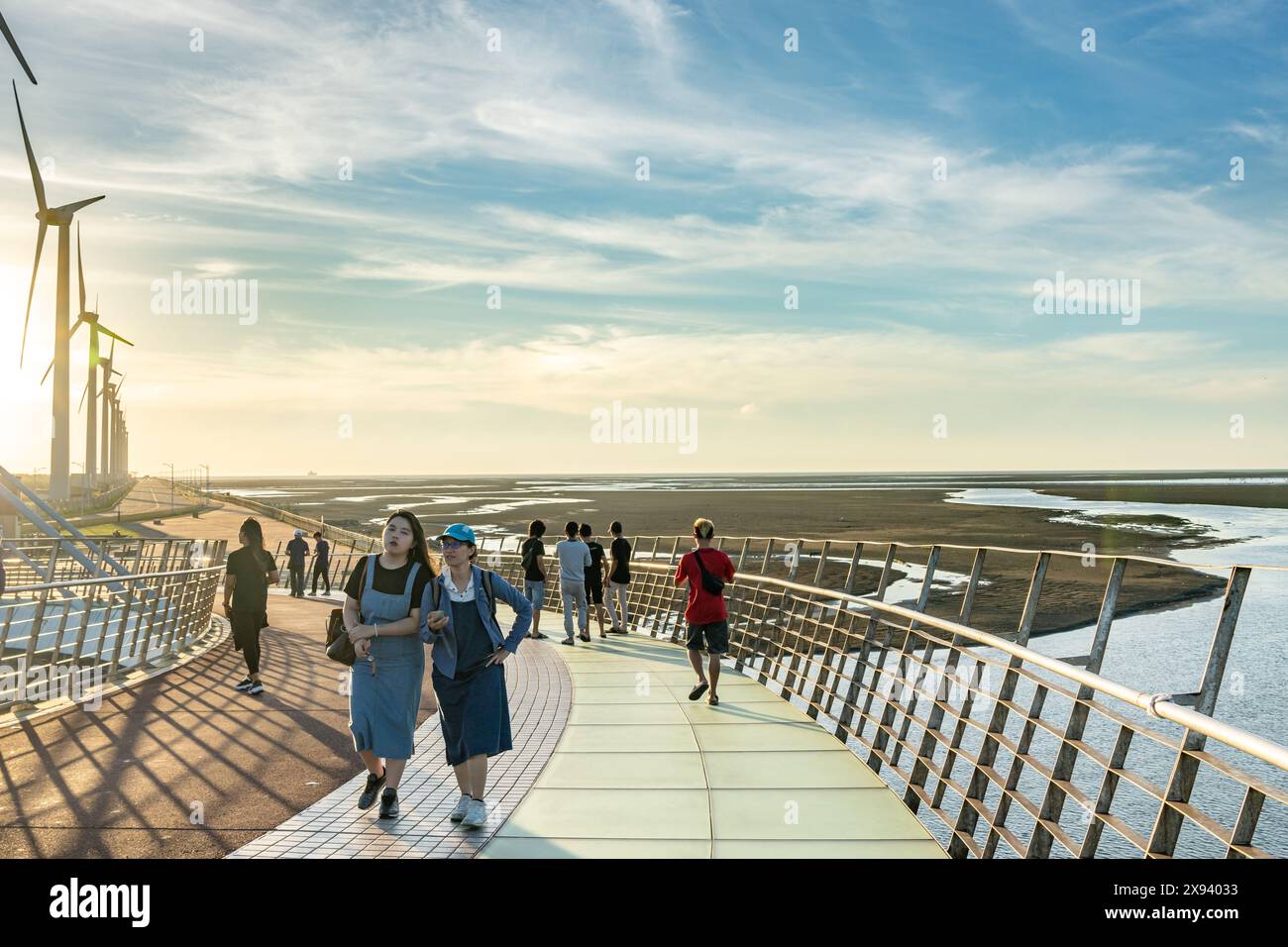 Gaomei wetland landscape bridge hi-res stock photography and images - Alamy