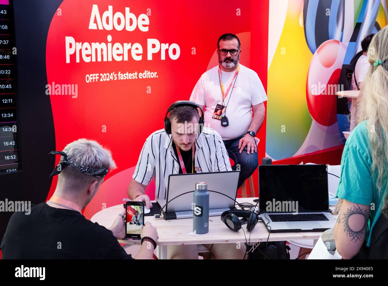 Conference attendees take part in the Adobe Premiere Pro Editing Speed ...