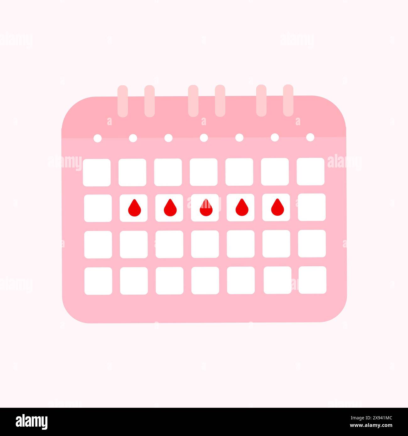 Calendar planner for menstrual critical days. Checklist schedule for intensity menstruation ...