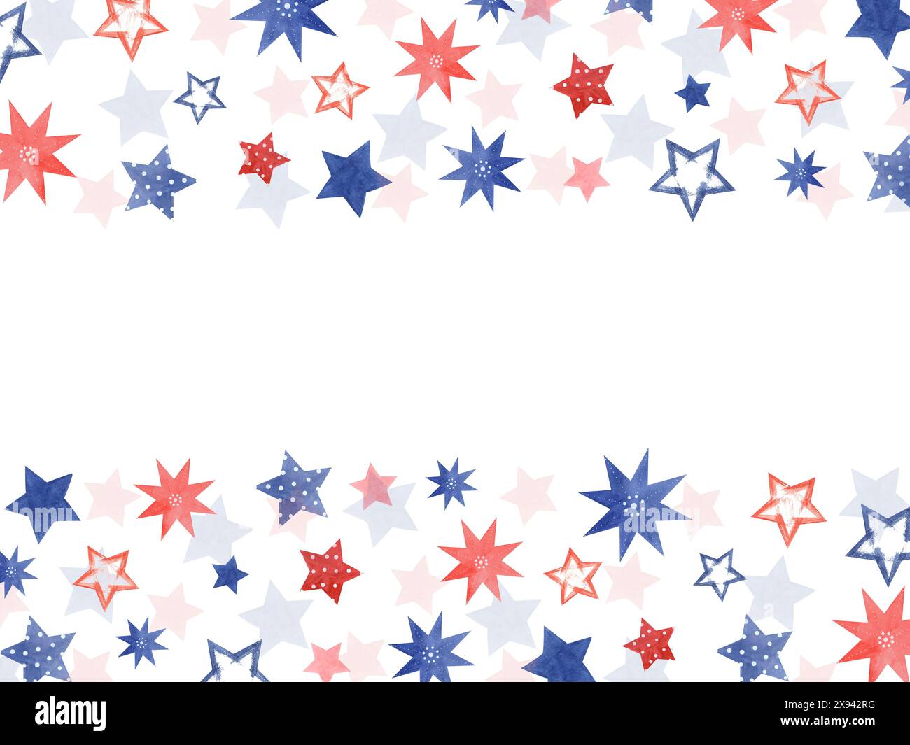 Red, blue stars in various shapes. Colored stars with white dots inside ...