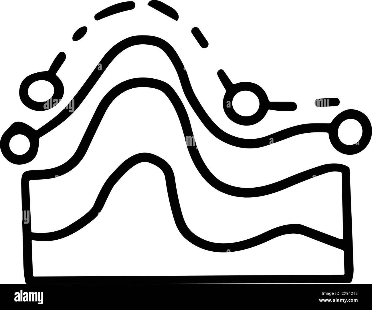 A graph with a line going up and a box with a number on it. The graph ...