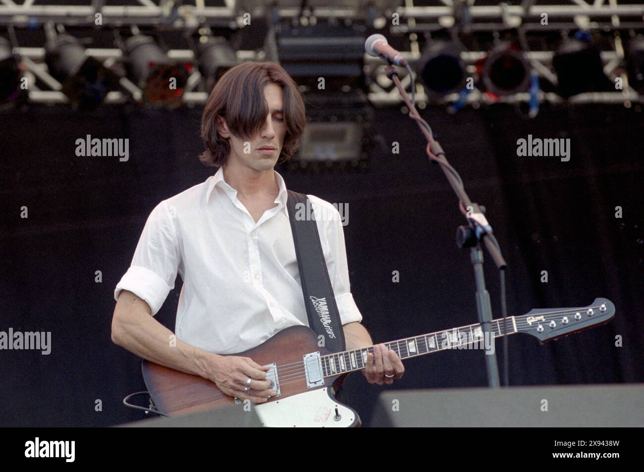 Imola Italy 16/06/2001: Cristiano Godano singer and guitarist of the ...