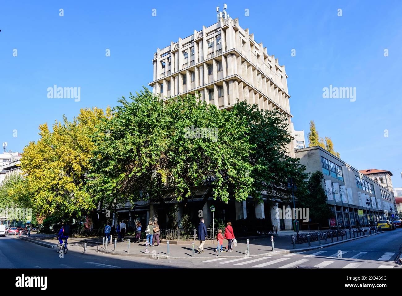 Bucharest, Romania, 6 Nov 2021: Main building of Ion Mincu University ...