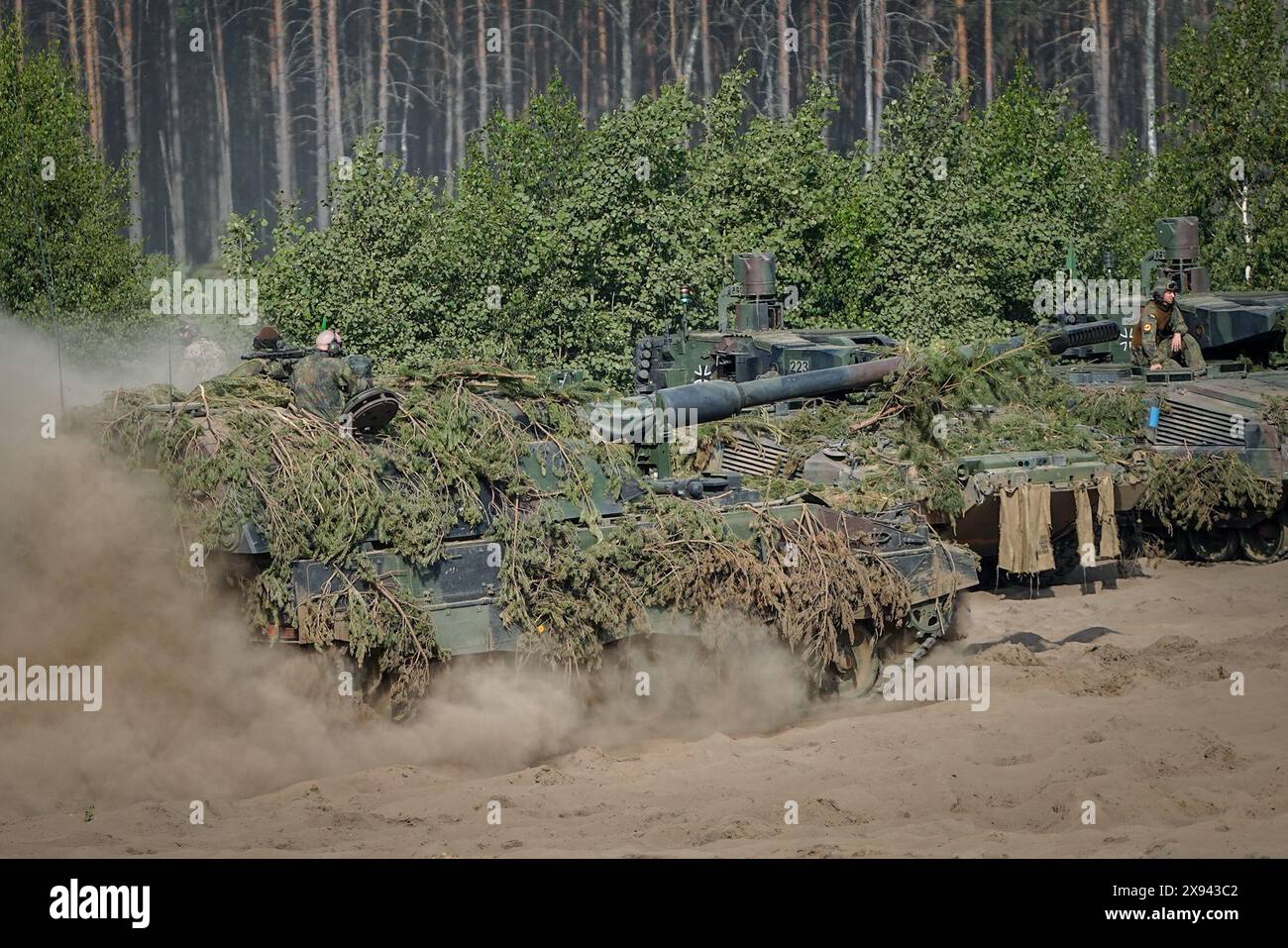 Pabrade, Lithuania. 29th May, 2024. Bundeswehr soldiers prepare for the ...