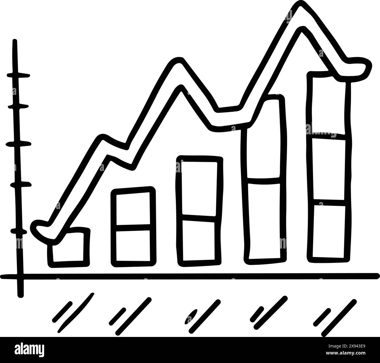 A graph with a line going up and a box with a number on it. The graph ...
