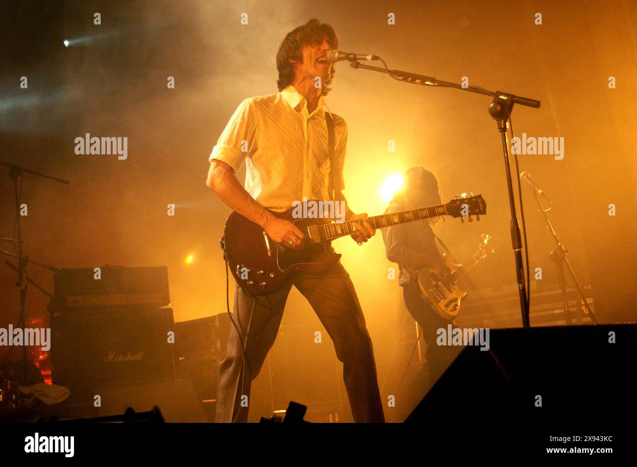 Cortemaggiore Piacenza Italy 28/02/2003: Cristiano Godano singer and ...