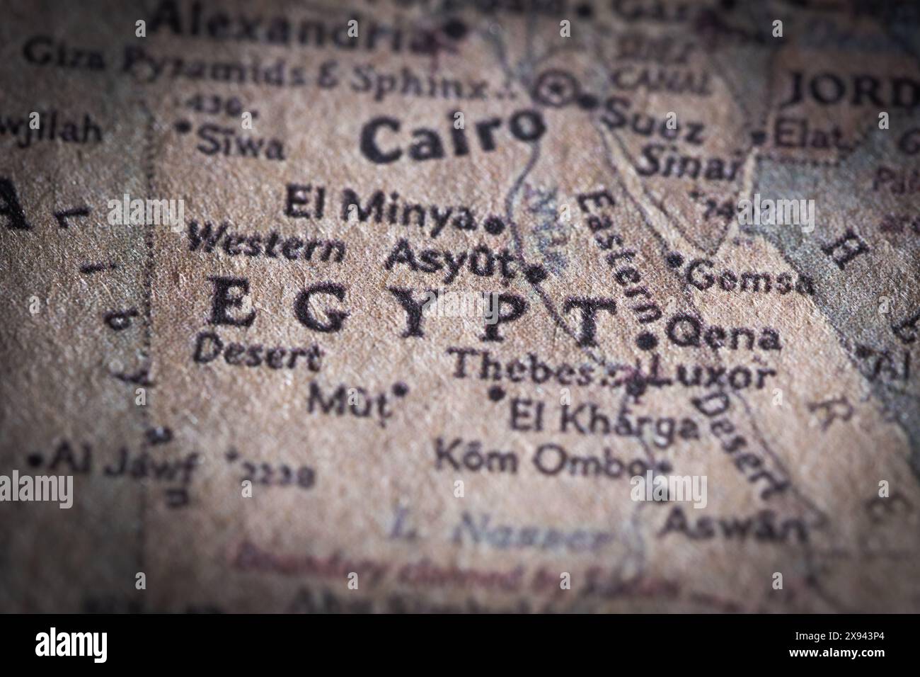 Egypt map landmarks hi-res stock photography and images - Alamy