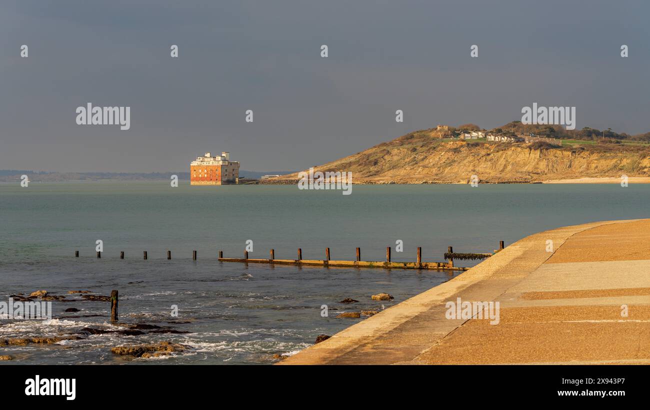 Colwell Bay, Isle of Wight, England, UK - April 17, 2023: View at ...