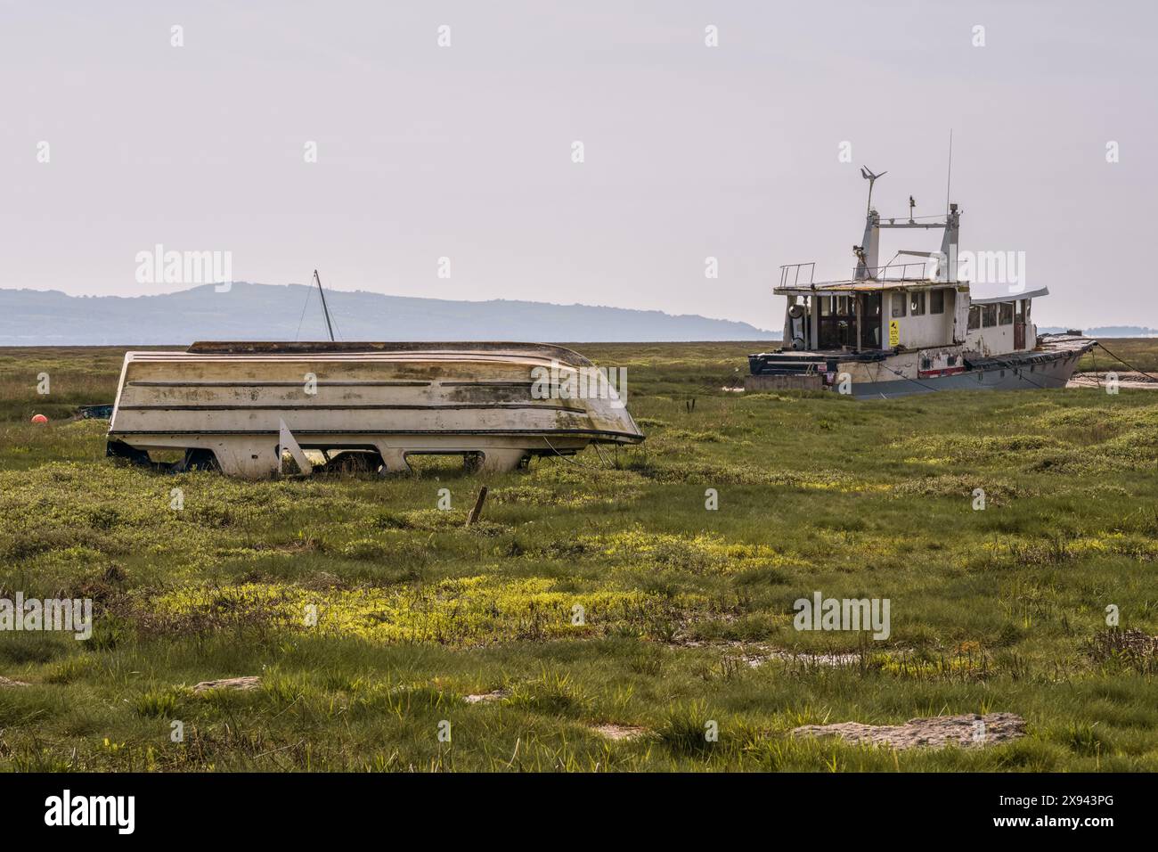 Heswall, Merseyside, England, UK - May 17, 2023: Shipwrecks in the ...