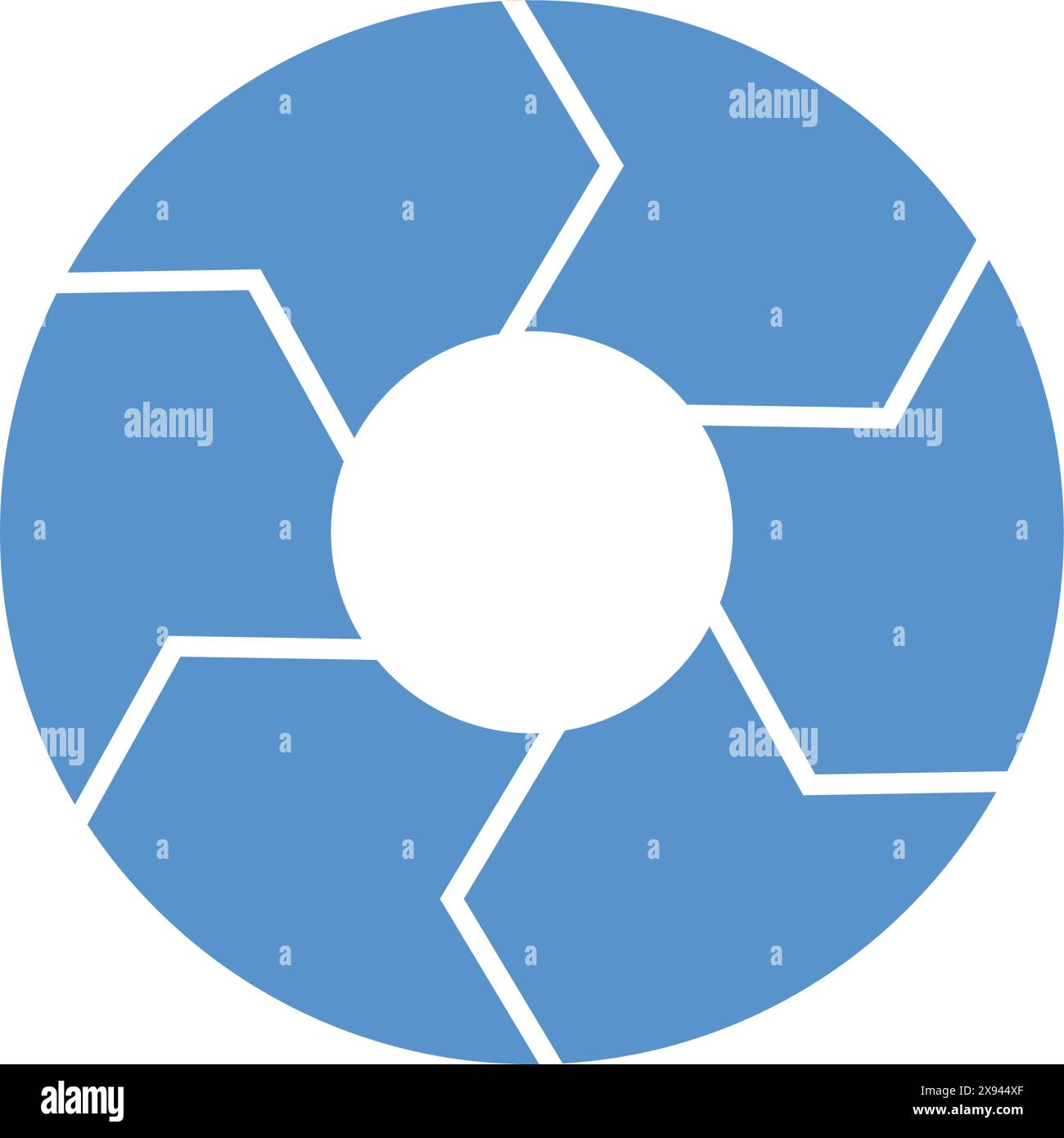 Six rotation arrow in circular motion. Circle arrow combination ...