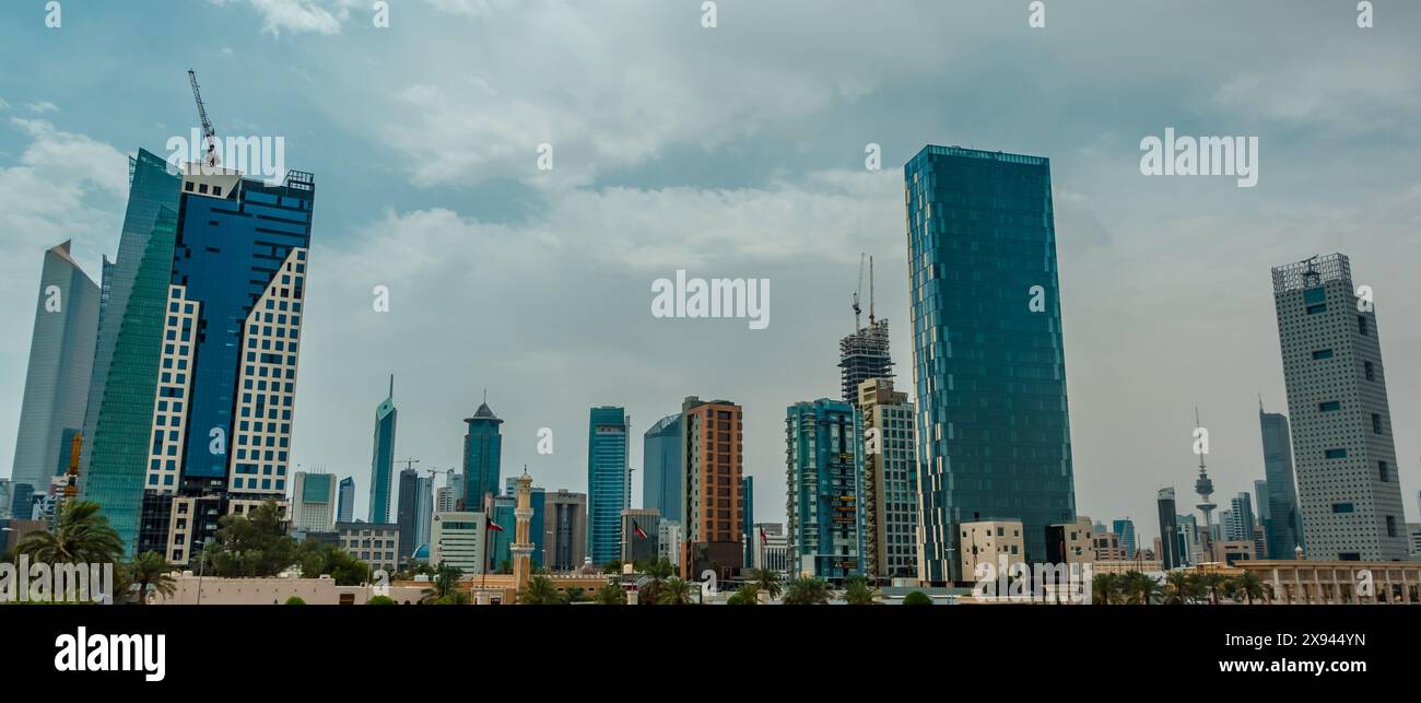 Kuwait City - May 16, 2024 - towers in Kuwait City seen from Souq Sharq ...