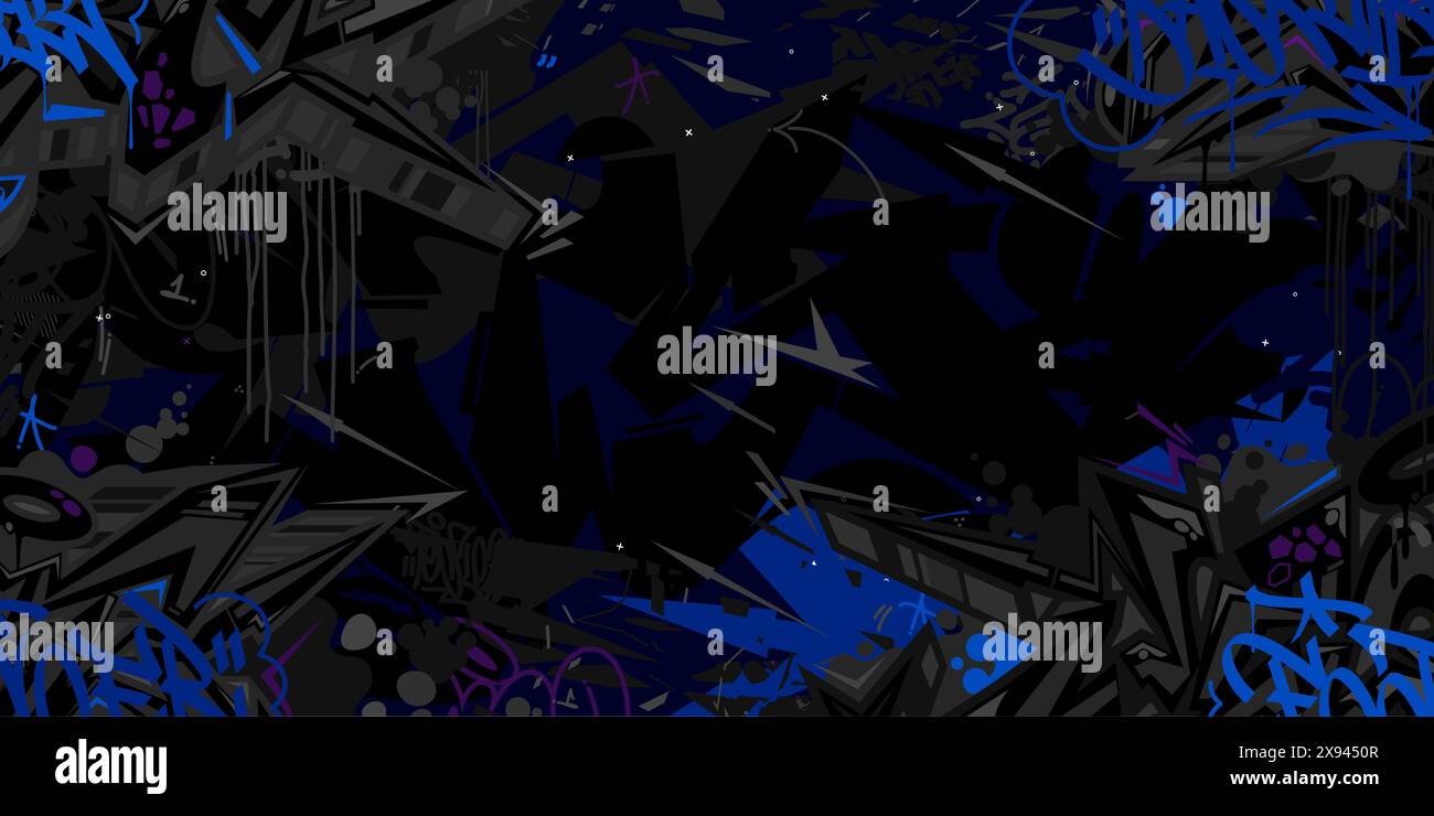 Modern Abstract Hip Hop Urban Street Art Graffiti Style Vector ...