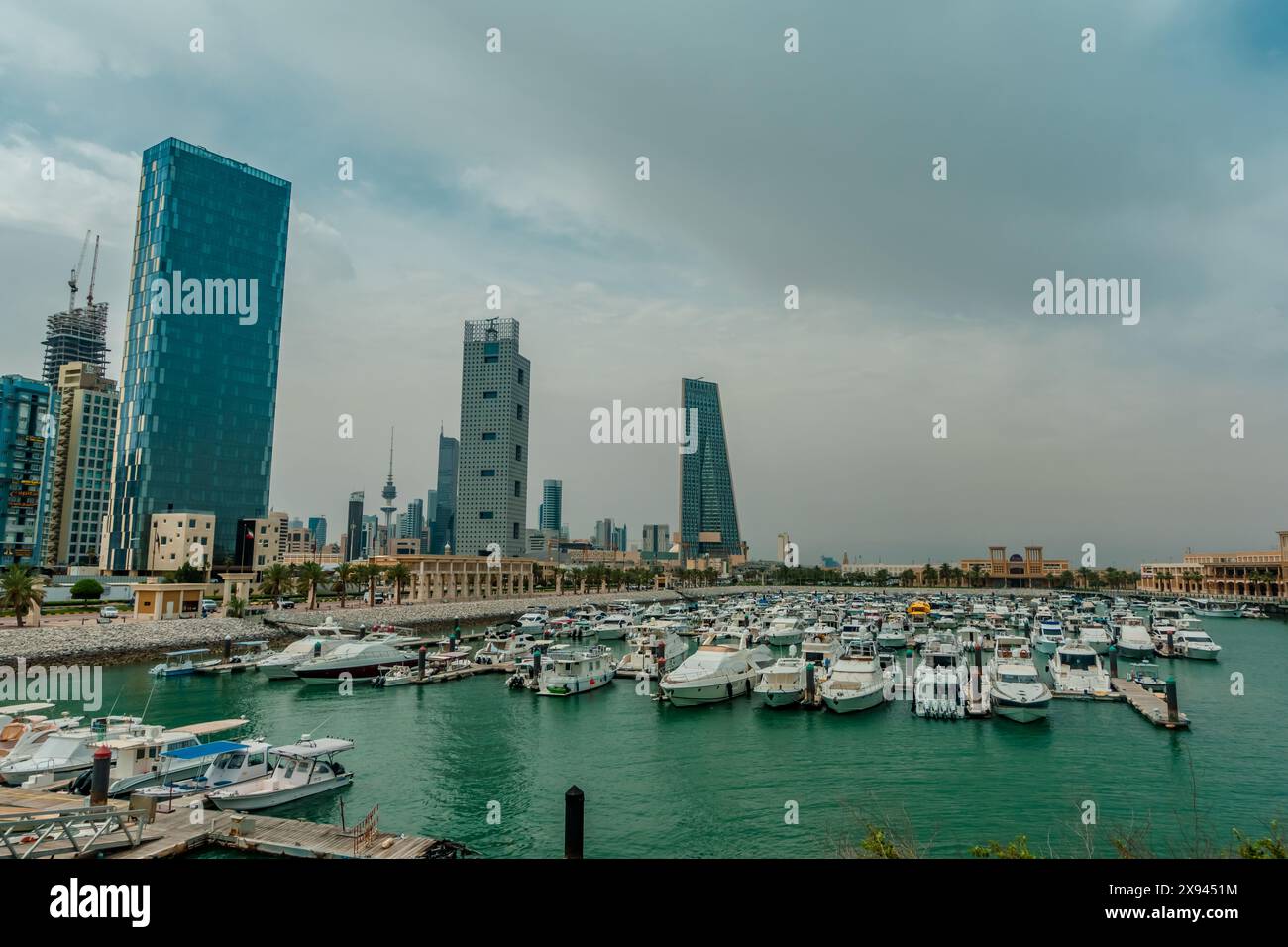 Kuwait City - May 16, 2024 - towers in Kuwait City seen from Souq Sharq ...