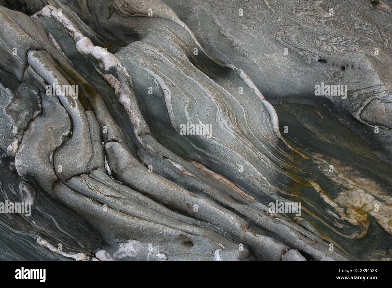 Quartzite rock formation on a beach Stock Photo - Alamy