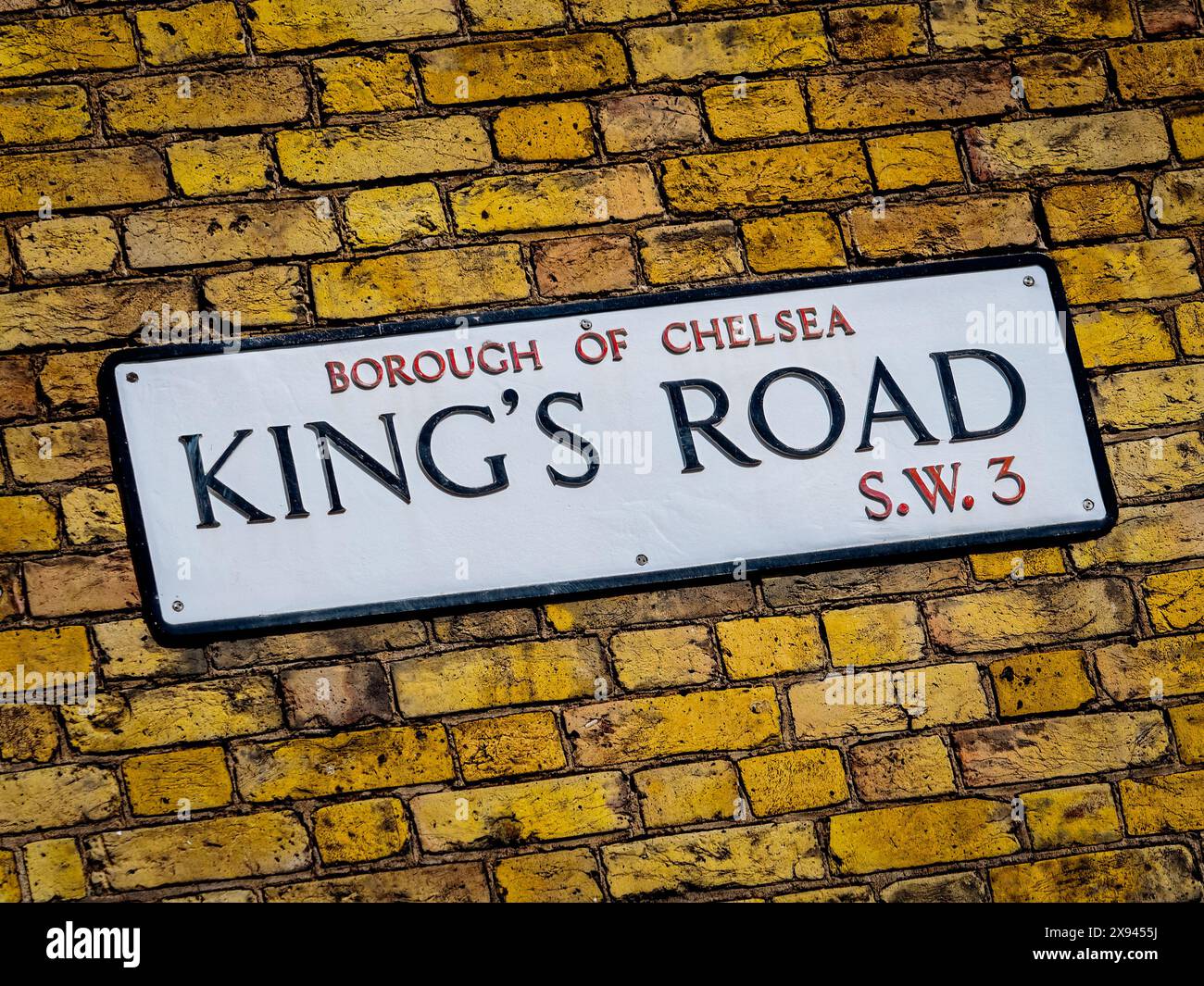 King's Road Street Sign, Fashionable in the 1960s with its many clothes ...