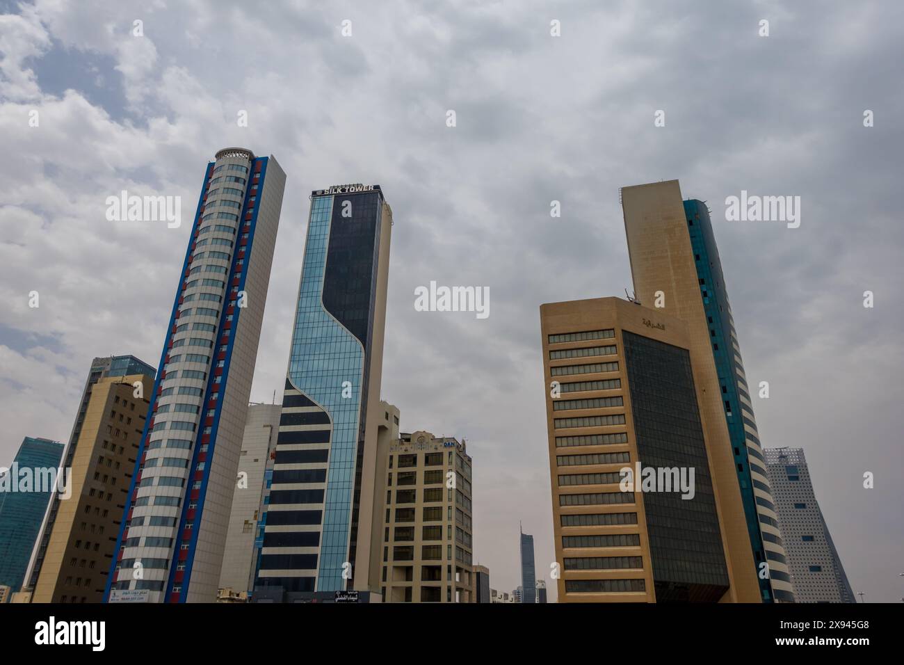 Kuwait City - May 16, 2024 - towers in Kuwait City seen from Souq Sharq ...