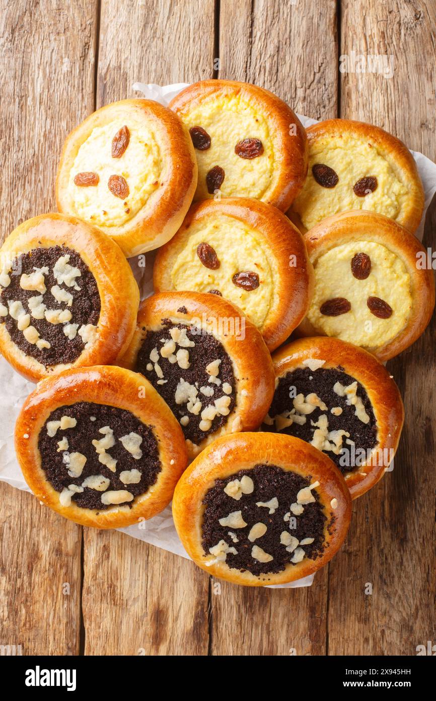 Czech and Slovak Kolach or kolace type of sweet yeast pastry filling ...