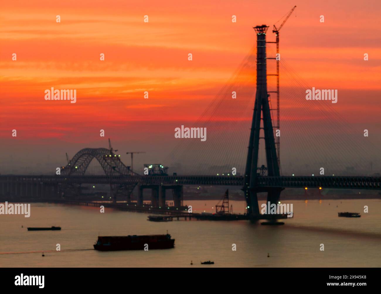 TAIZHOU, CHINA - MAY 29, 2024 - Aerial photo shows the construction ...