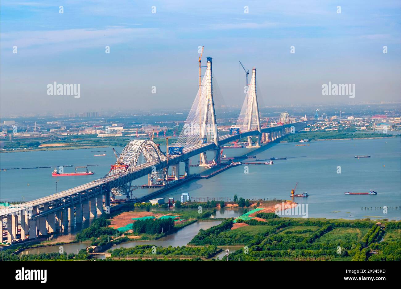TAIZHOU, CHINA - MAY 29, 2024 - Aerial photo shows the construction ...