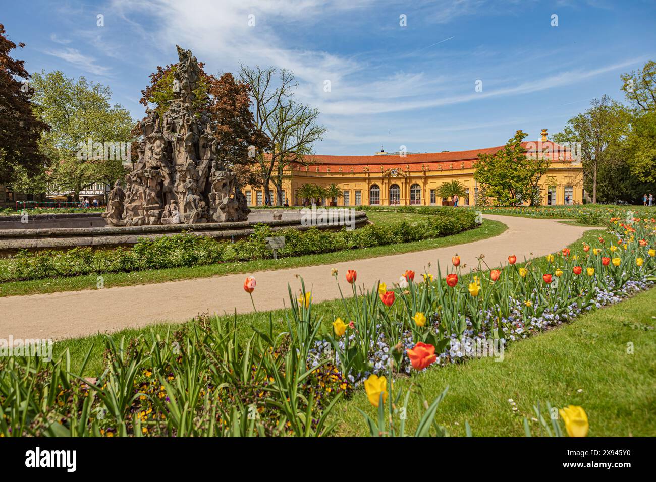 ERLANGEN, GERMANY - CIRCA APRIL, 2024: The Schlossgarten of Erlangen ...