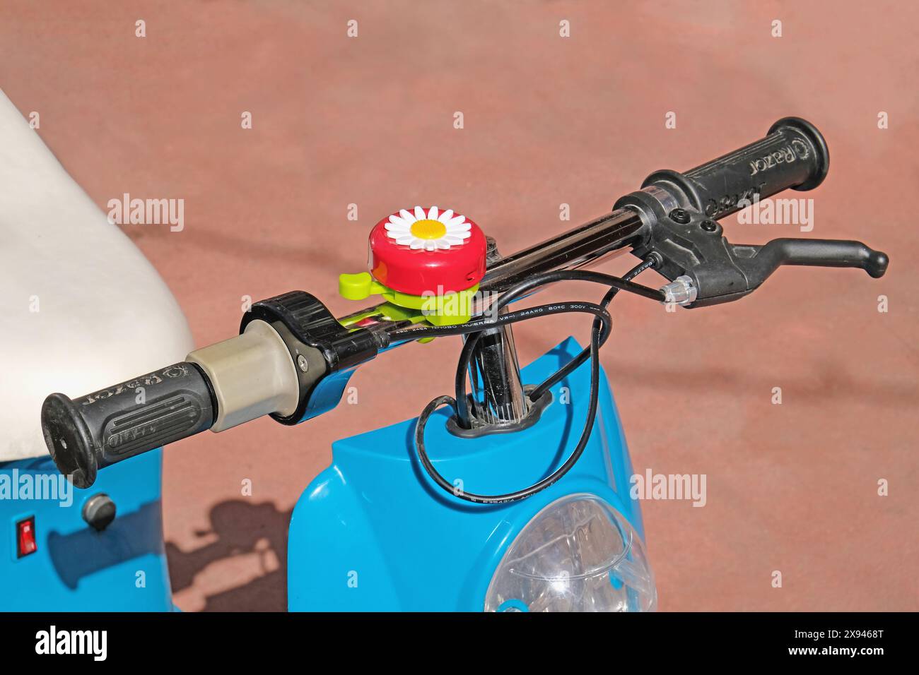 Classic bell on the electric motor Stock Photo - Alamy