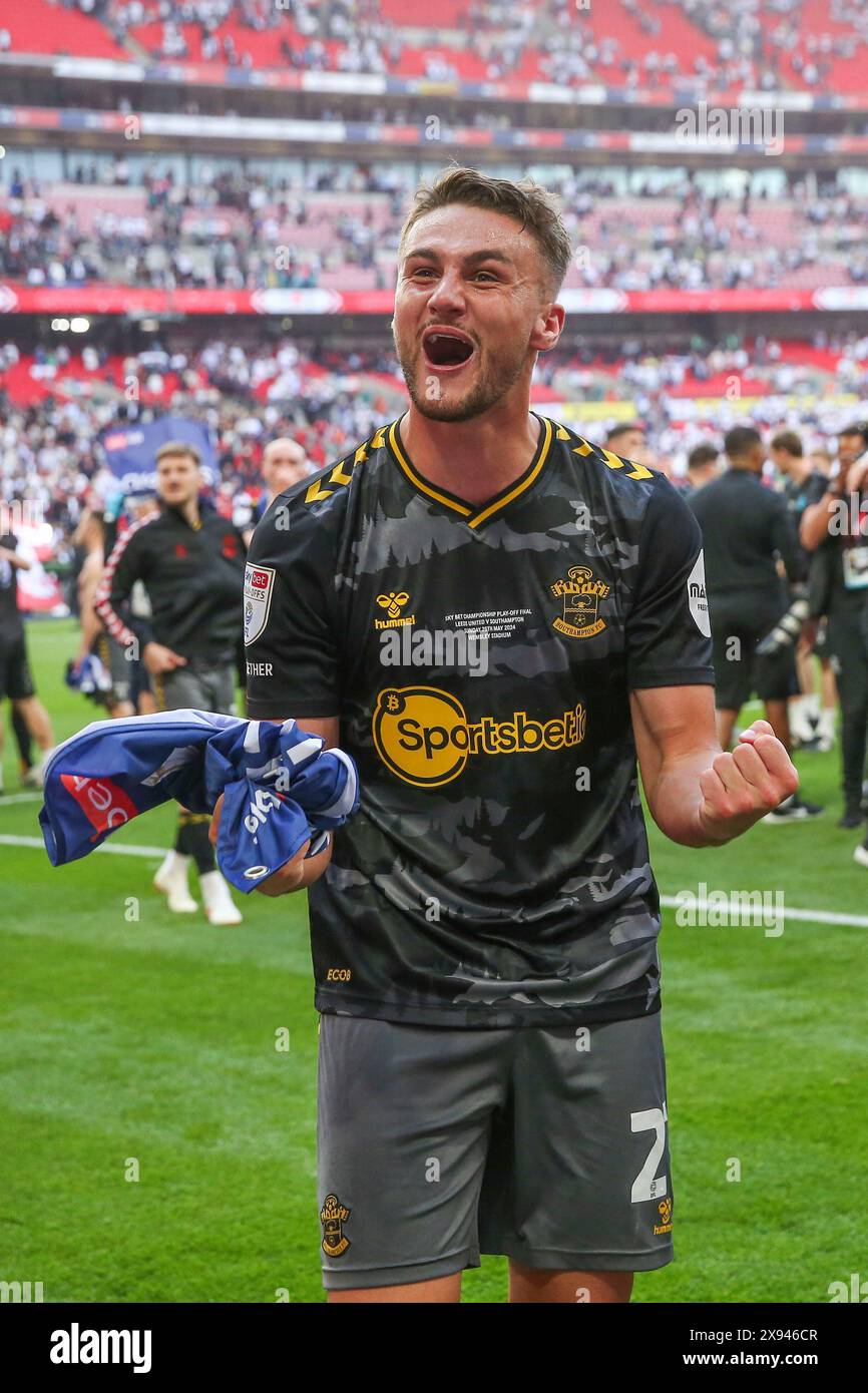 London, UK. 26th May, 2024. Southampton defender Taylor Harwood-Bellis ...