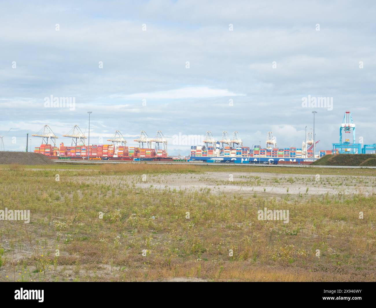 Rotterdam, Netherlands - August 4th 2023: View of the containers and ...