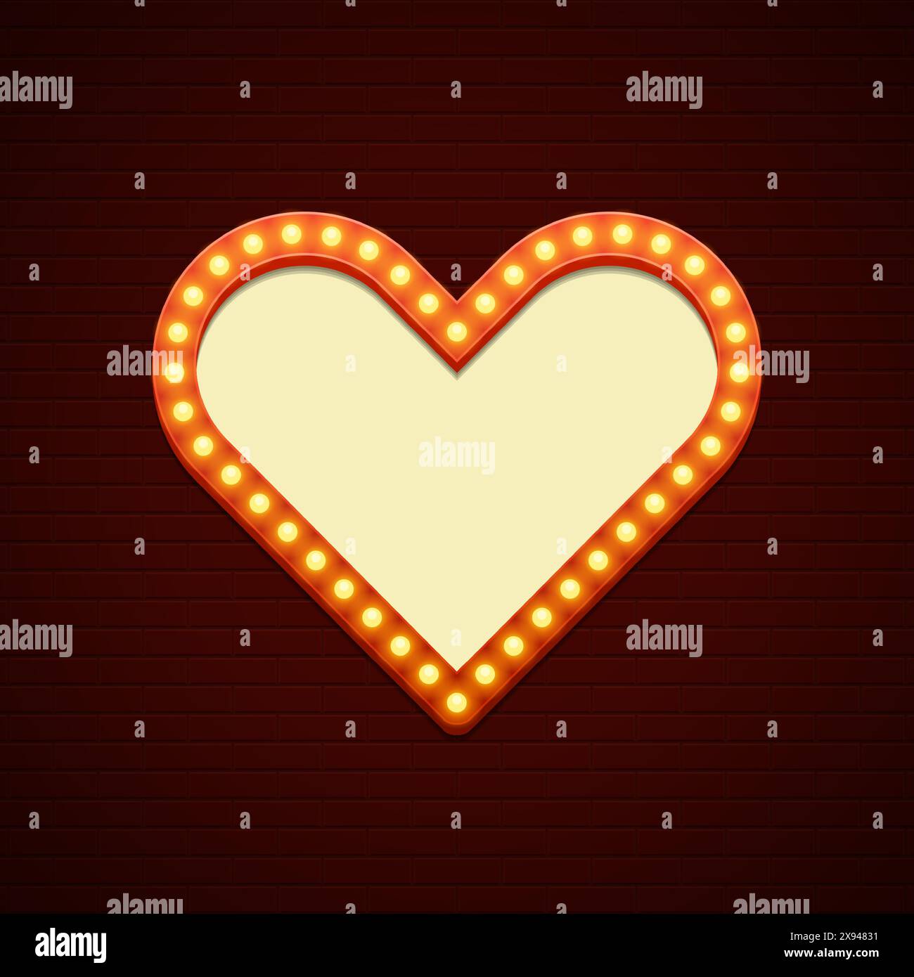 Retro Showtime Sign Design. Cinema Signage Light Bulbs Frame and Neon ...