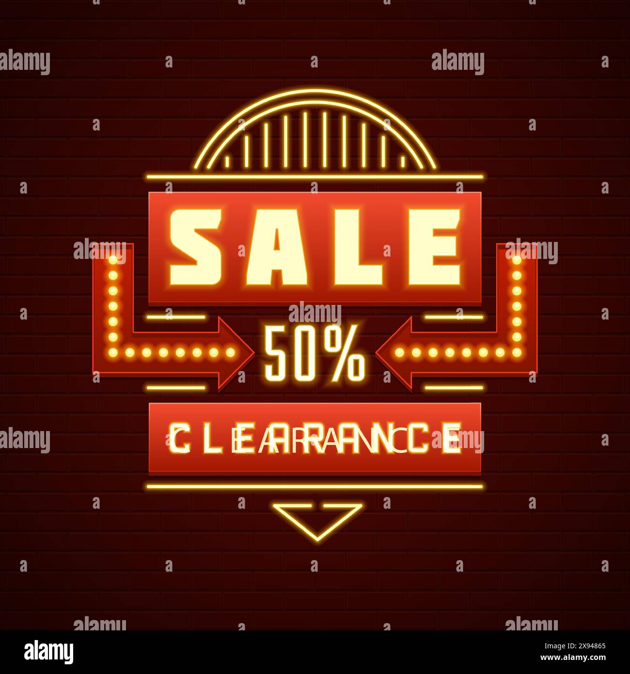 Retro Showtime Sign Design. Cinema Signage Light Bulbs Frame and Neon ...