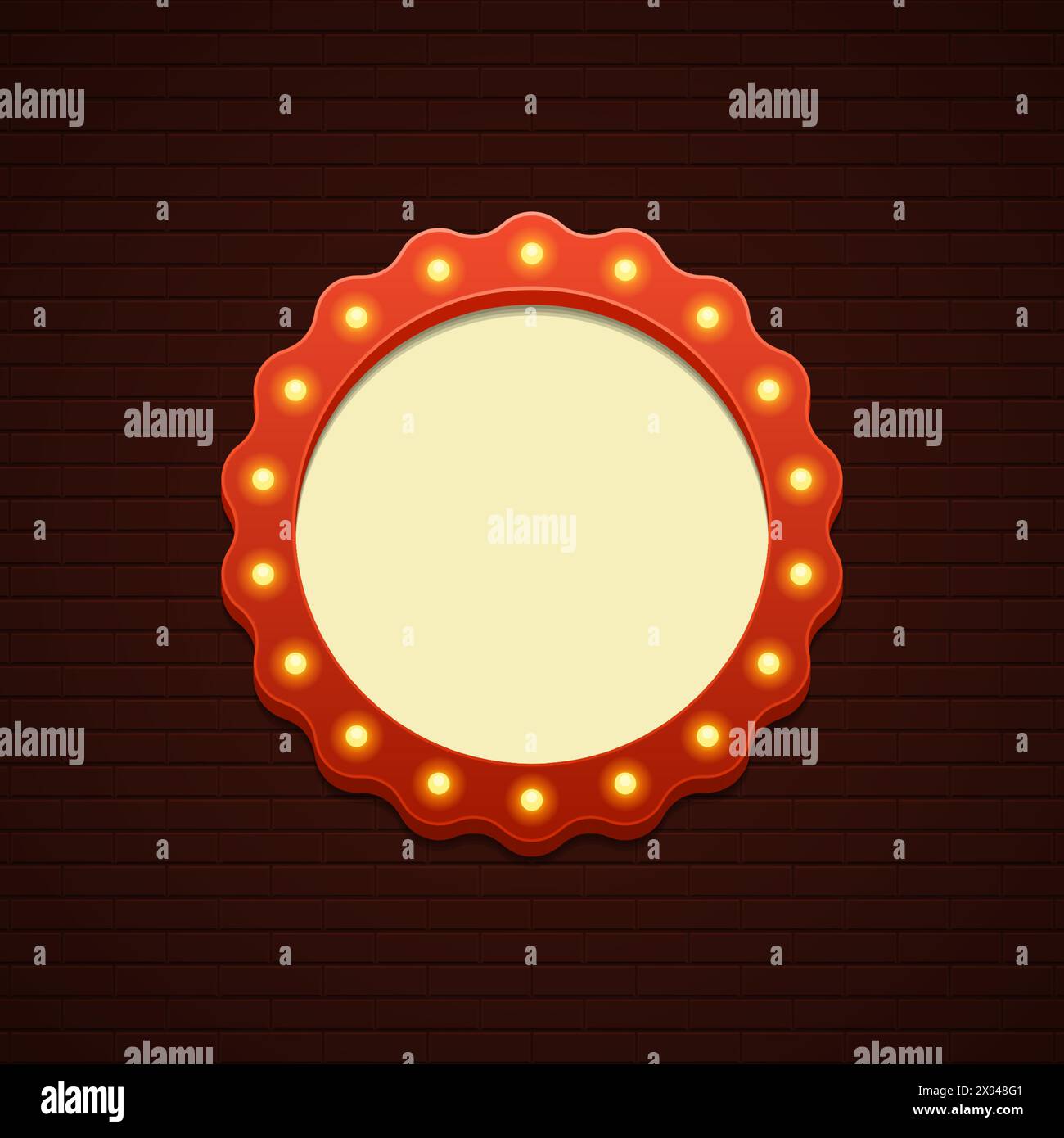 Retro Showtime Sign Design. Cinema Signage Light Bulbs Frame and Neon ...