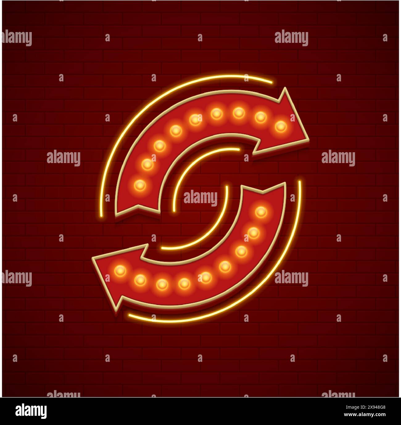 Retro Showtime Sign Design. Cinema Signage Light Bulbs Frame and Neon ...