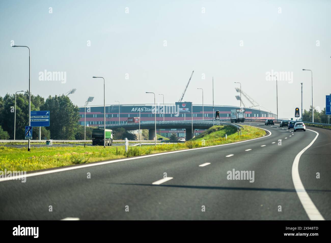 Netherlands - Aug 27, 2019: A view of the AFAS Stadion from a Dutch ...