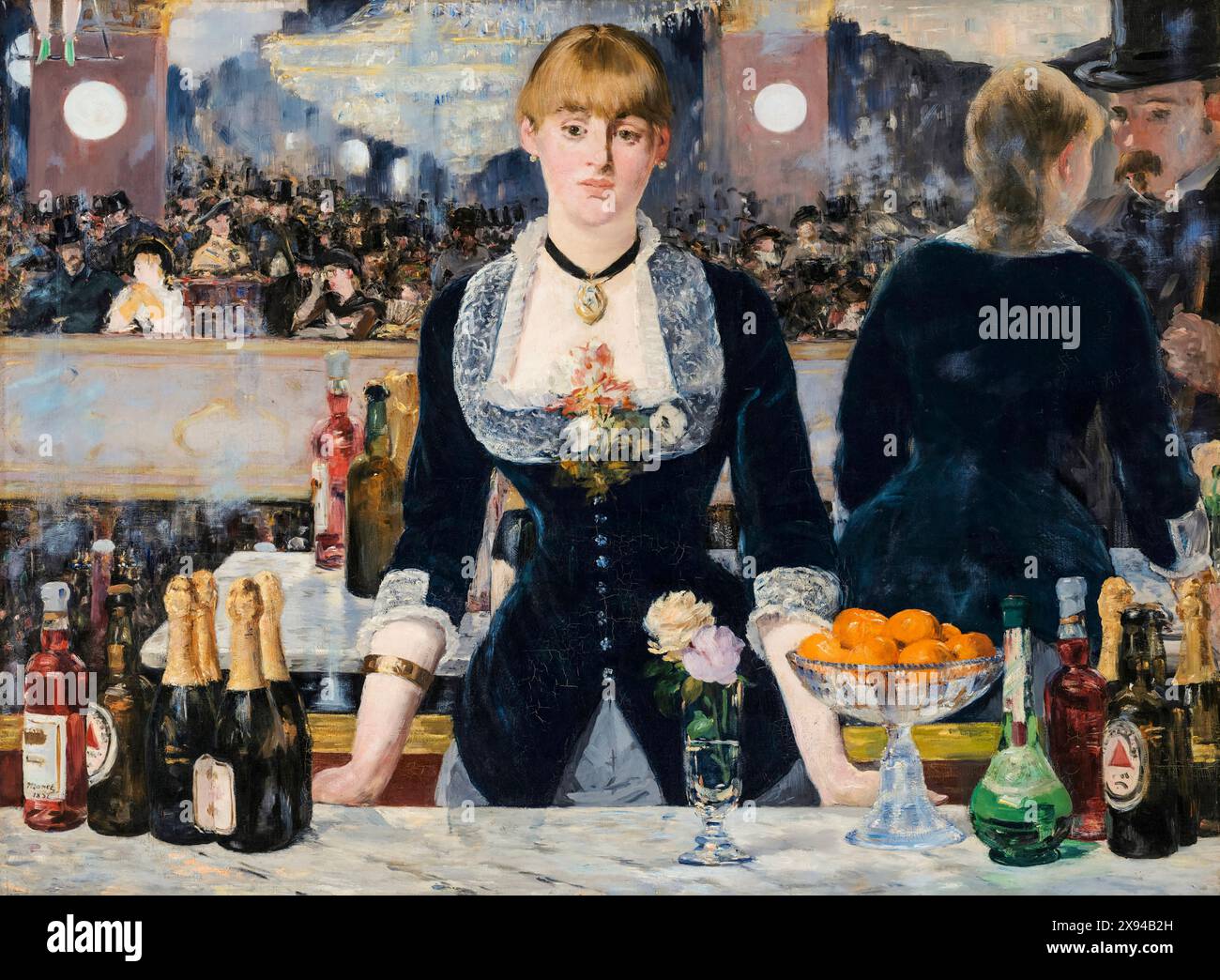 Edouard Manet, A Bar at the Folies-Bergère, impressionist painting in ...