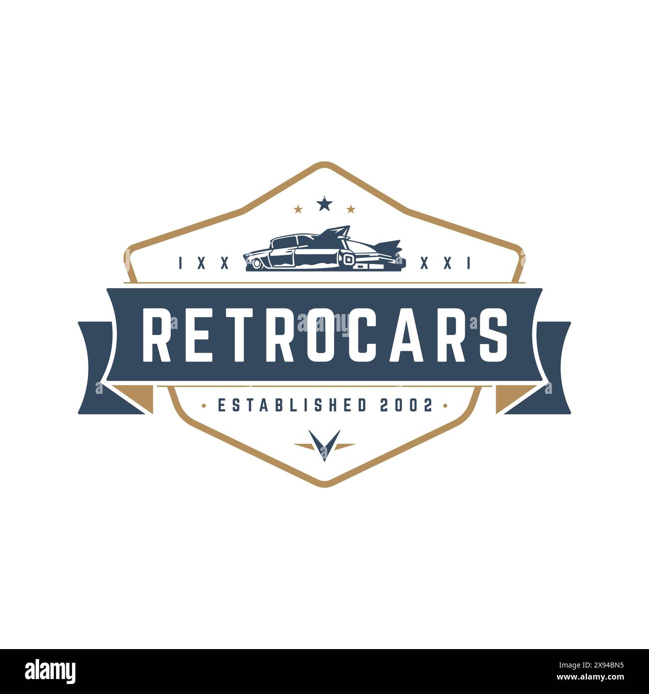 Hot rod car logo template vector design element vintage style for label ...