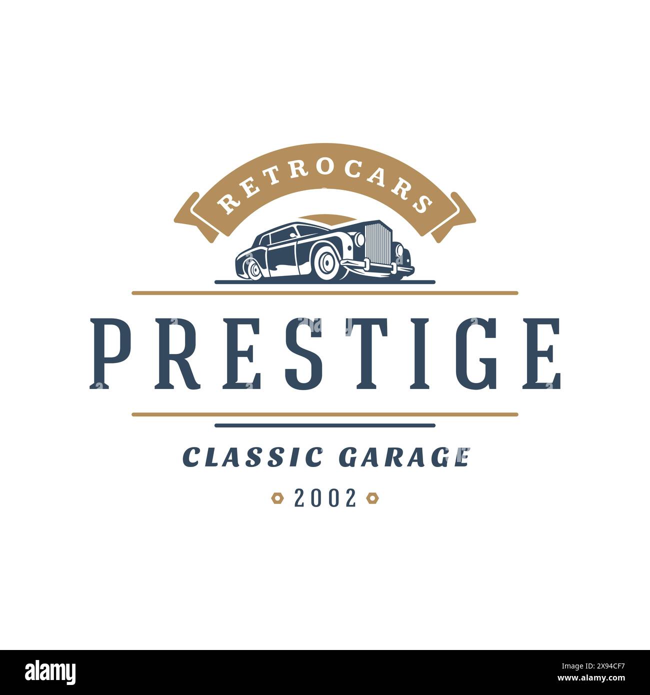 Classic car logo template vector design element vintage style for label ...