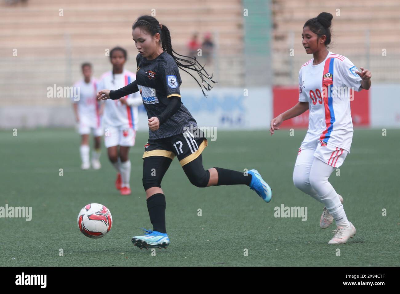 Ritu porna Chakma (Black) of Nasrin Sports Academy during the final ...
