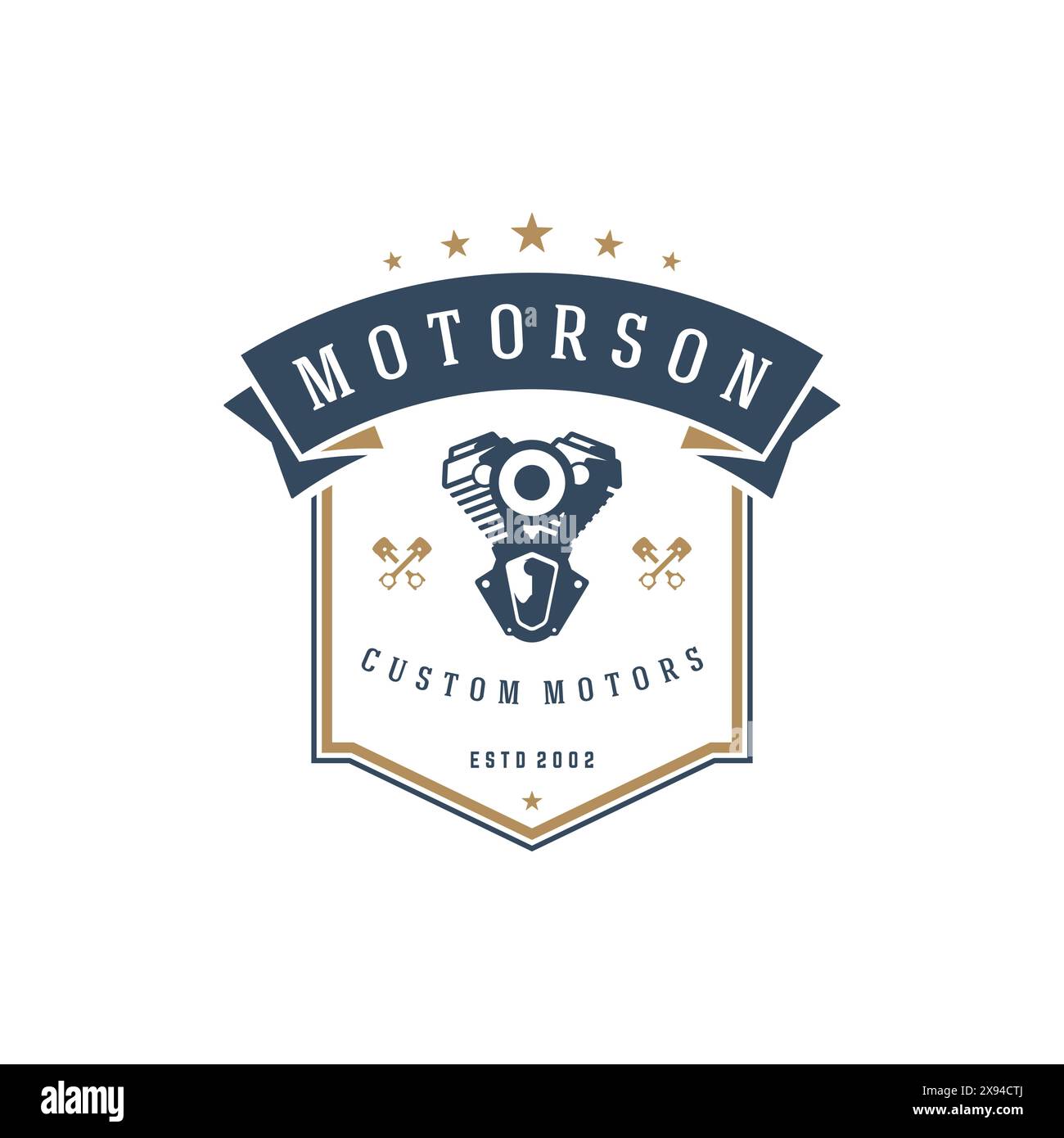 Moto club logo template vector design element vintage style for label ...