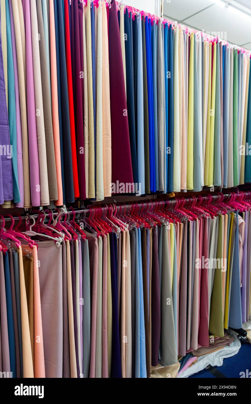 PKNS SHAH ALAM, SELANGOR - MAY 23, 2024 : Hijab display collection at ...