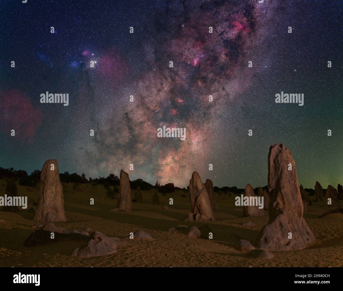 Milky Way core rising above the Nambung National Park, Western ...