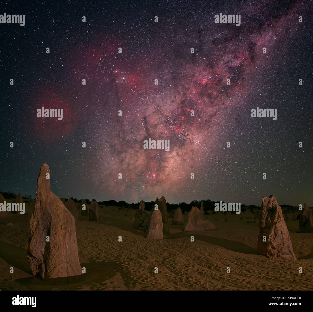 Milky Way core rising above the Nambung National Park, Western ...