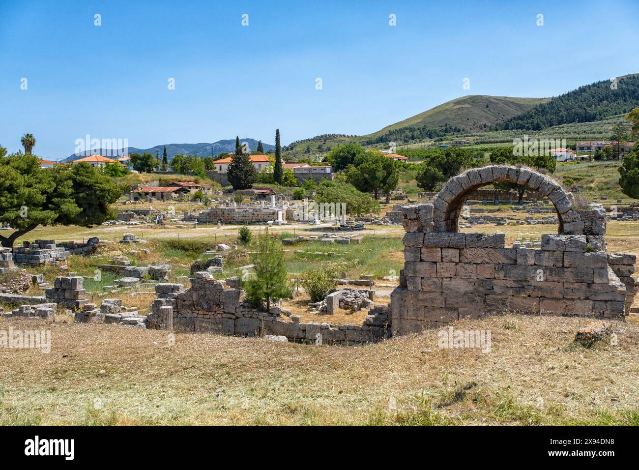 Northwest Shops in Ancient Corinth,Peleponnese Greece Stock Photo - Alamy