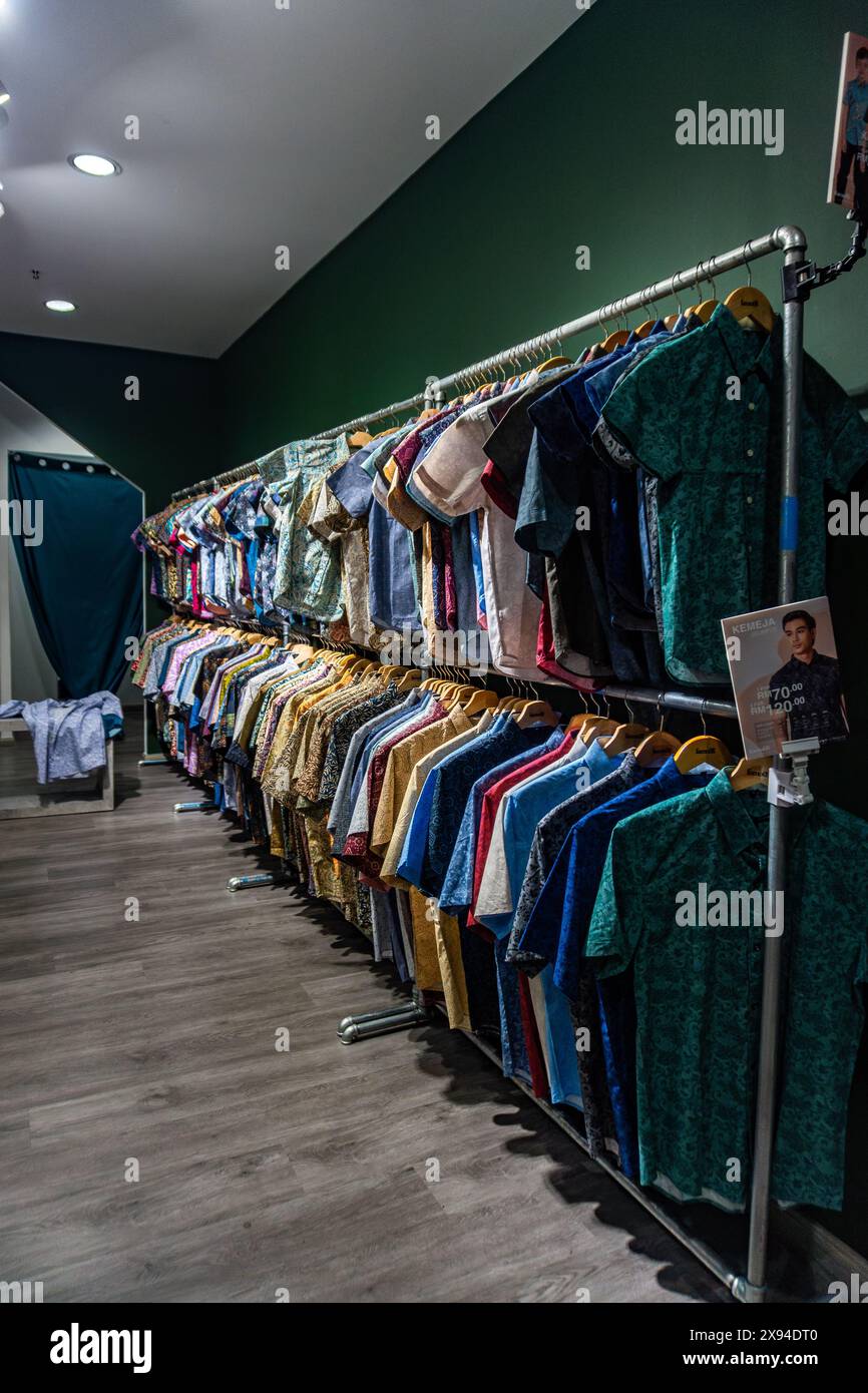 PKNS SHAH ALAM, SELANGOR - MAY 23, 2024 : Batik clothes at display ...