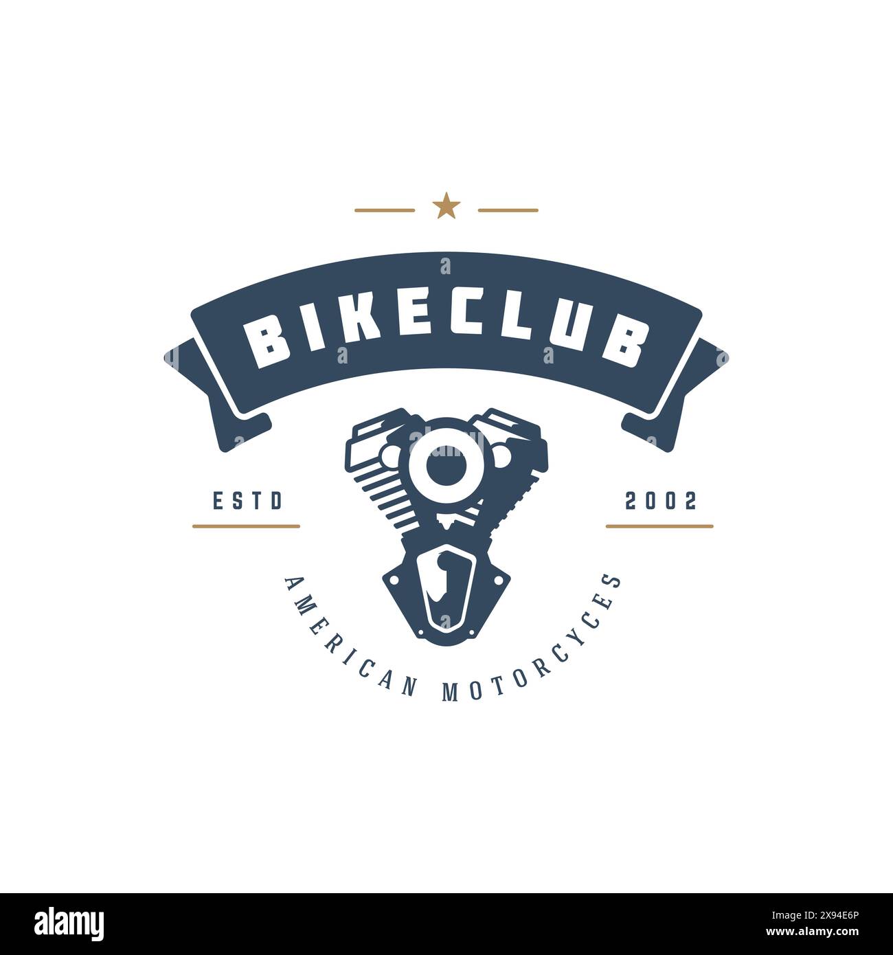 Moto club logo template vector design element vintage style for label ...