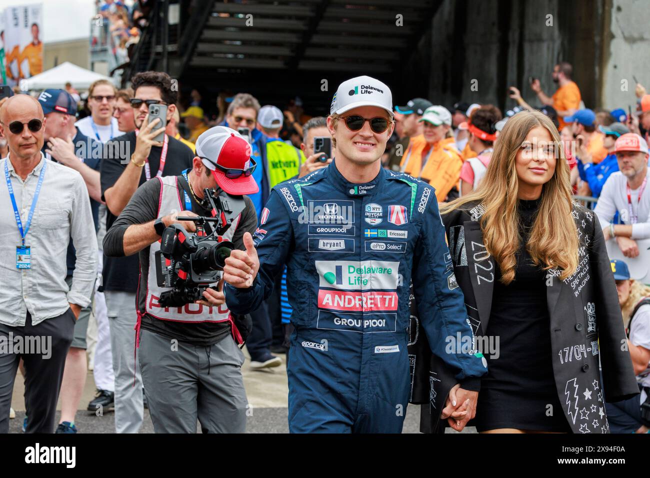 Indianapolis, United States. 26th May, 2024. Race car driver Marcus ...