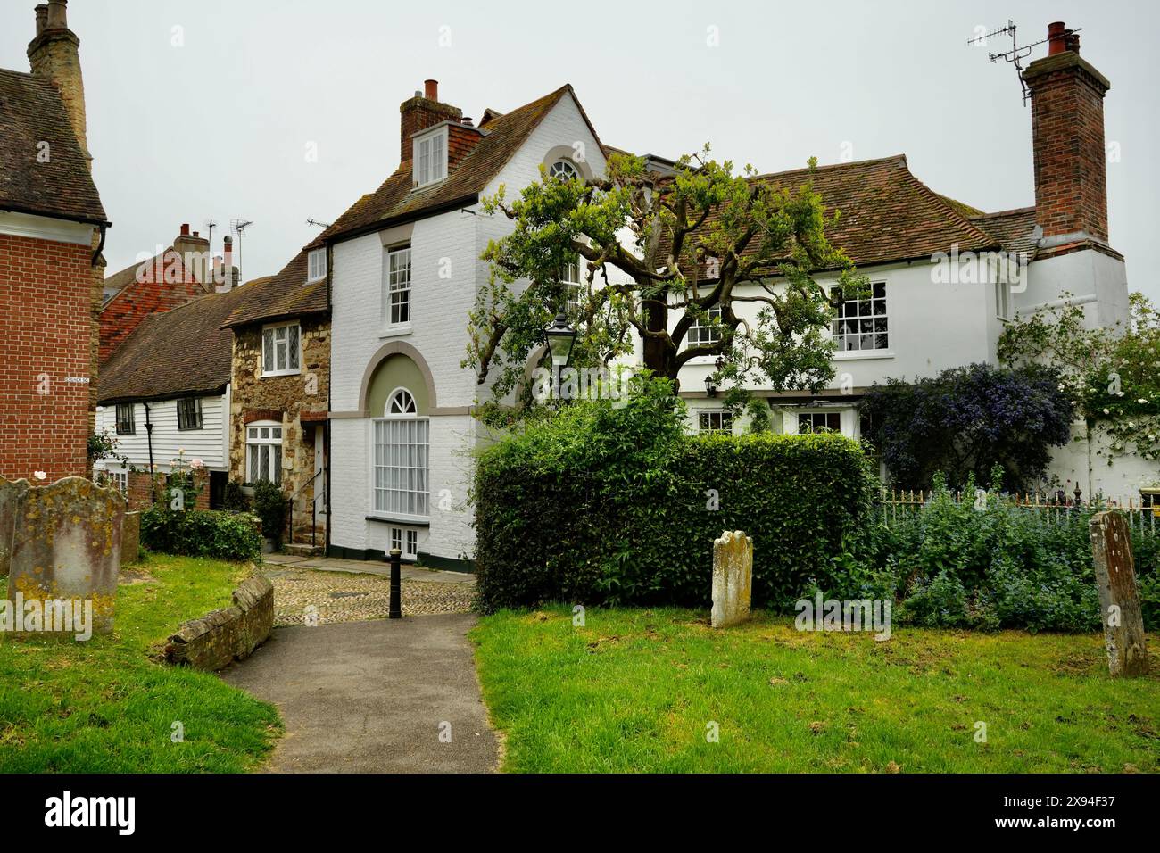 Ancient buildings on Church Square and the corner of St Marys Cemetery ...