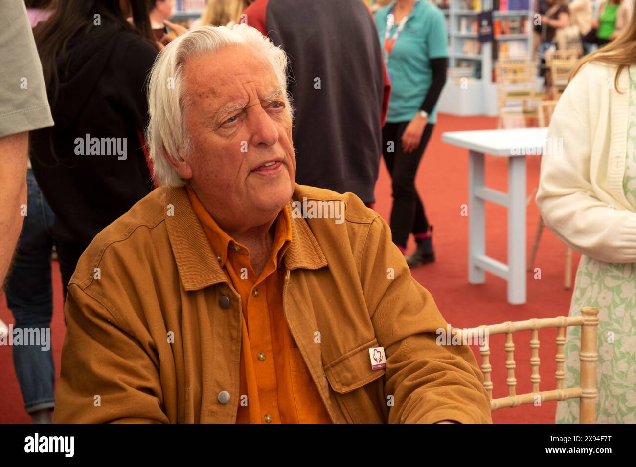 British human rights barrister author Michael Mansfield KC QC signing ...